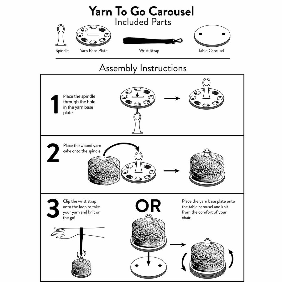 Twice Sheared Sheep - Yarn To Go Carousel – Portable Yarn Butler ...